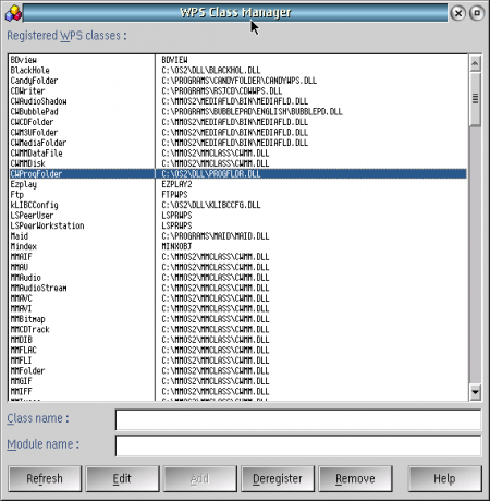 WPS Class Manager - OS2World.Com Wiki
